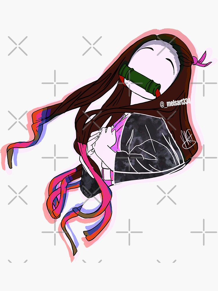 "Anime Nezuko Sticker" Sticker for Sale by MelissaSmiles11 | Redbubble