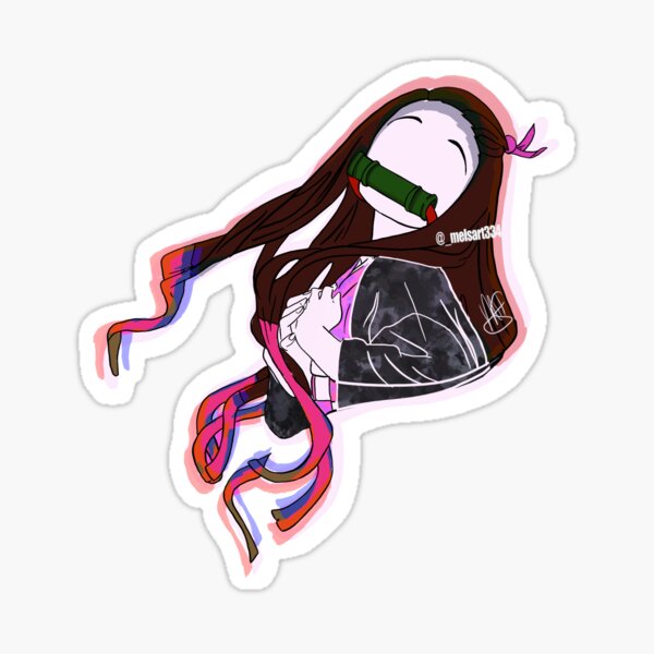 "Anime Nezuko Sticker" Sticker for Sale by MelissaSmiles11 | Redbubble