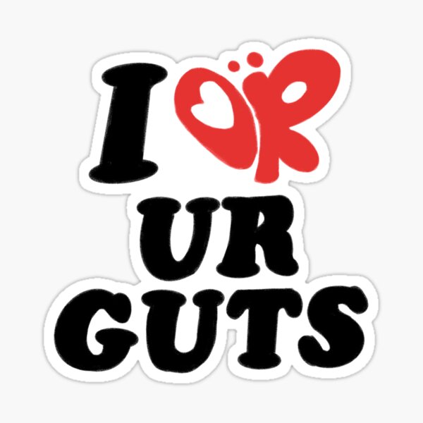 "I OR UR GUTS- olivia " Sticker for Sale by itsrubii | Redbubble