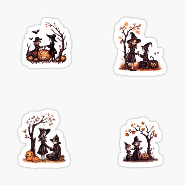"Mini-Witches Sticker Pack" Sticker for Sale by ryansplan | Redbubble