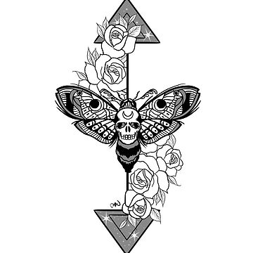 "Death moth " Sticker for Sale by Alley-Kat-Art | Redbubble