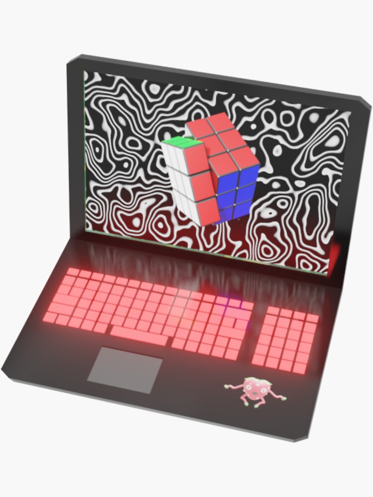 "Gaming Laptop" Sticker for Sale by Marie-Claire Perez Hammerschlag ...