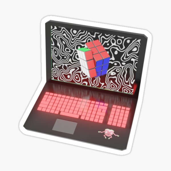 "Gaming Laptop" Sticker for Sale by Marie-Claire Perez Hammerschlag ...