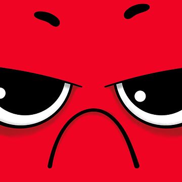 "Angry red face" Sticker for Sale by adhamoush1 | Redbubble