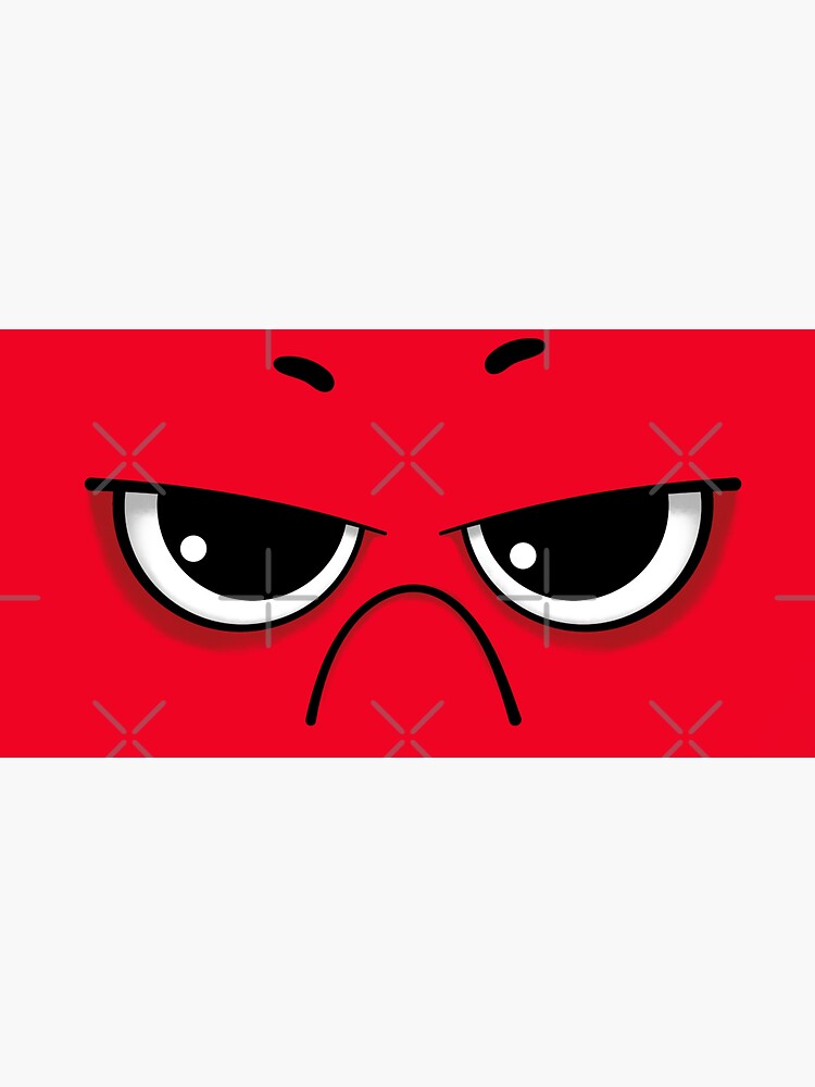 "Angry red face" Sticker for Sale by adhamoush1 | Redbubble