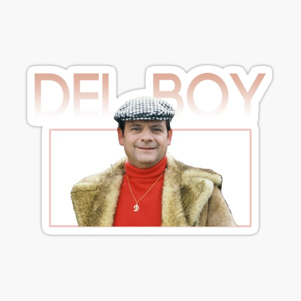 "DEL BOY" Sticker for Sale by glitteredgold | Redbubble