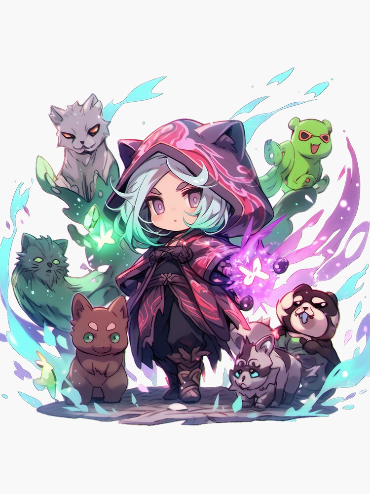 "Cute Chibi Hero Summoner" Sticker for Sale by SundayDonuts | Redbubble