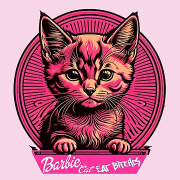 "barbie cat" Sticker by Dagard | Redbubble