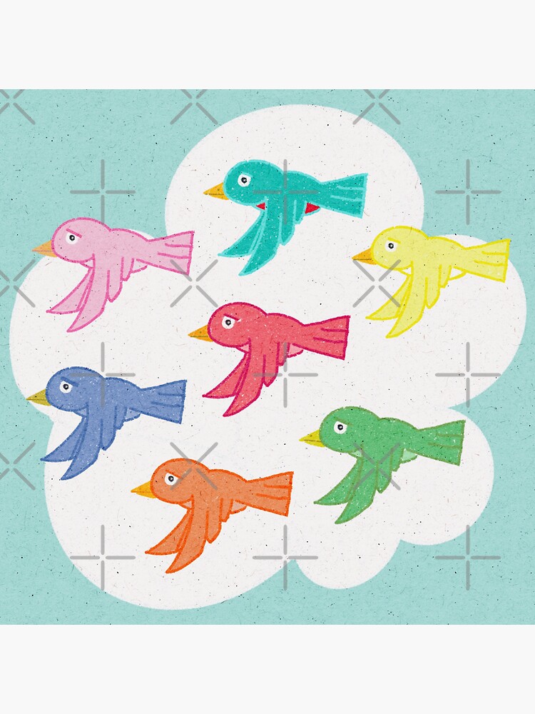 "Flock " Sticker for Sale by Charity Schmidt | Redbubble