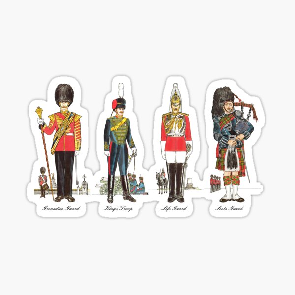 "The Queen's Guards" Sticker for Sale by lewisroland | Redbubble