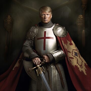 "Donald Trump as Medieval Knight" Sticker for Sale by Demonik-Art ...