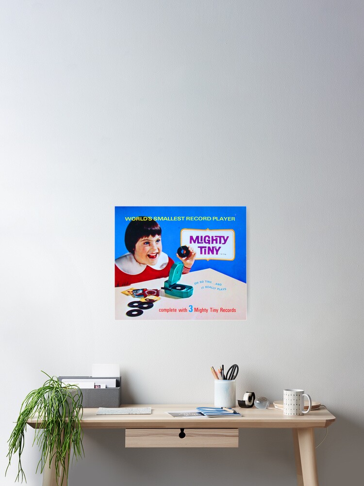 "Mighty Tiny record player" Poster for Sale by platterpus | Redbubble