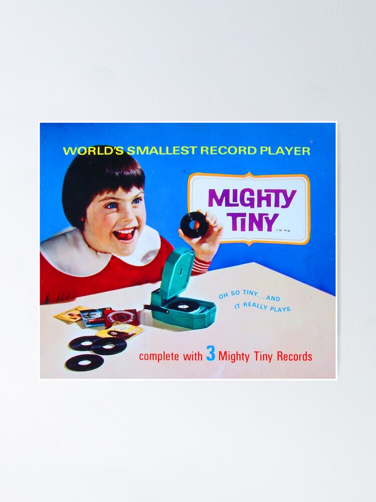 "Mighty Tiny record player" Poster for Sale by platterpus | Redbubble