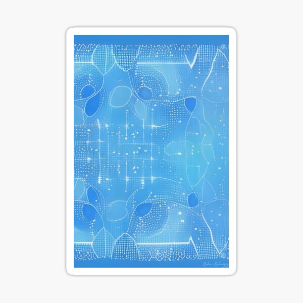 "Blue Abstract Painting " Sticker for Sale by Andrea Anderegg | Redbubble