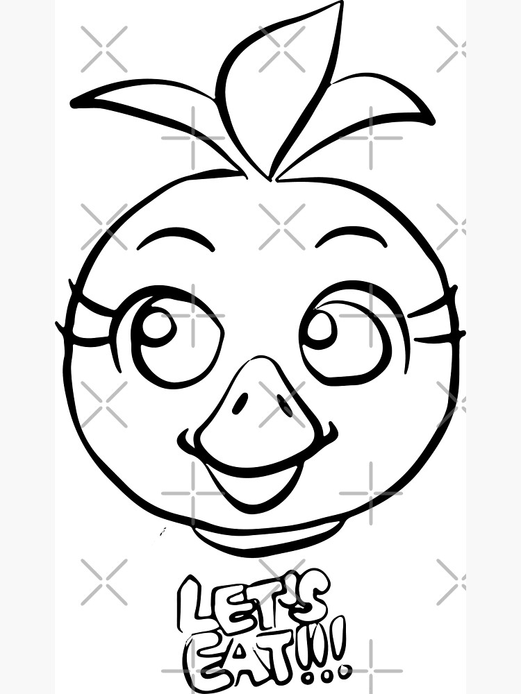 "fnaf chica face, five nights at freddys" Art Print by PineLemon ...