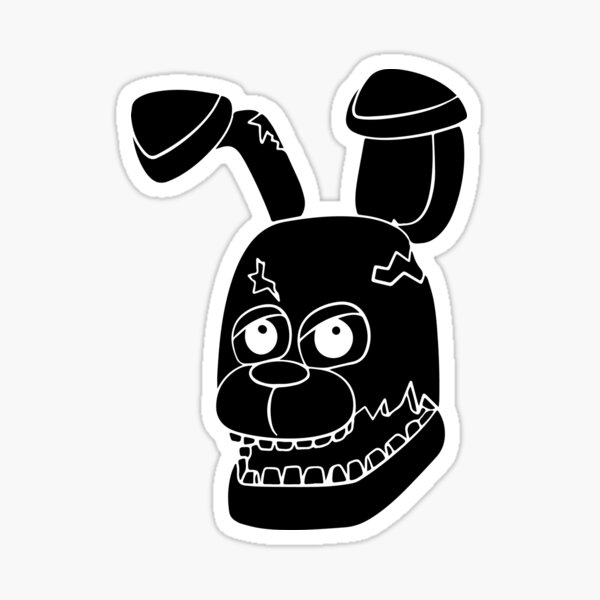 "fnaf springtrap portrait, five nights at freddys" Sticker for Sale by ...