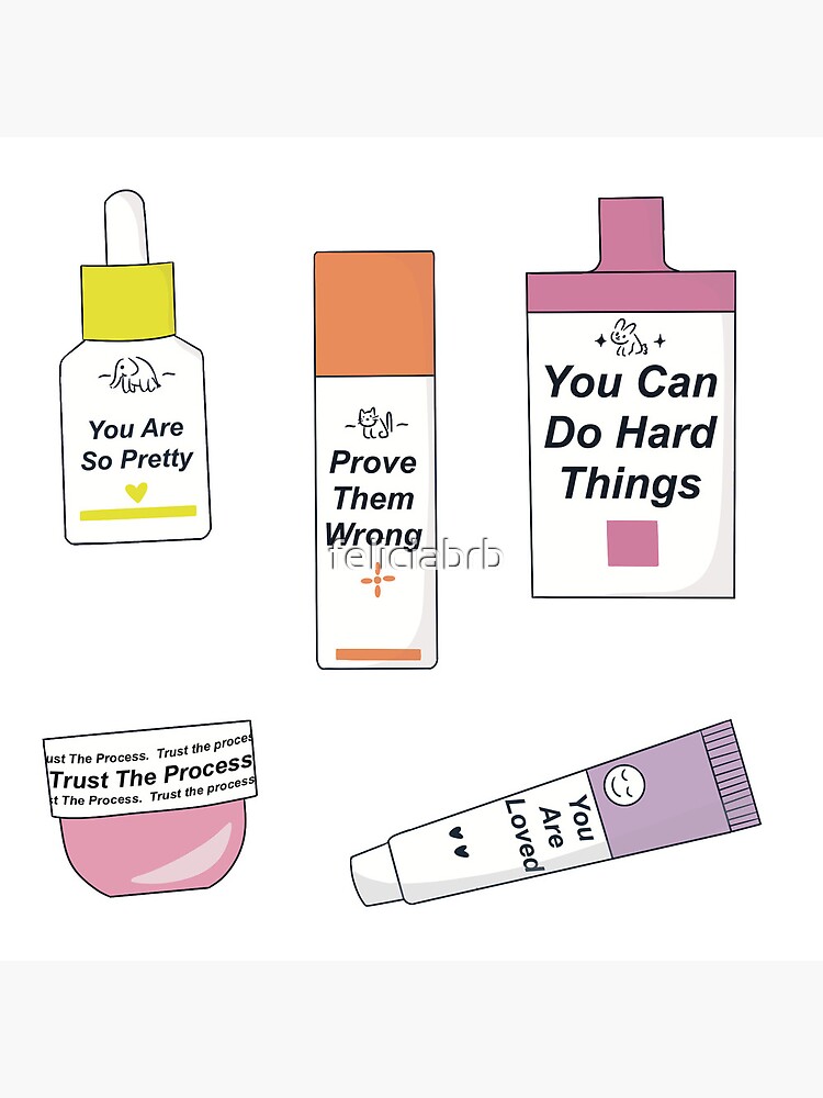 "Preppy Skincare Quote Multi Sicker Pack" Canvas Print for Sale by ...