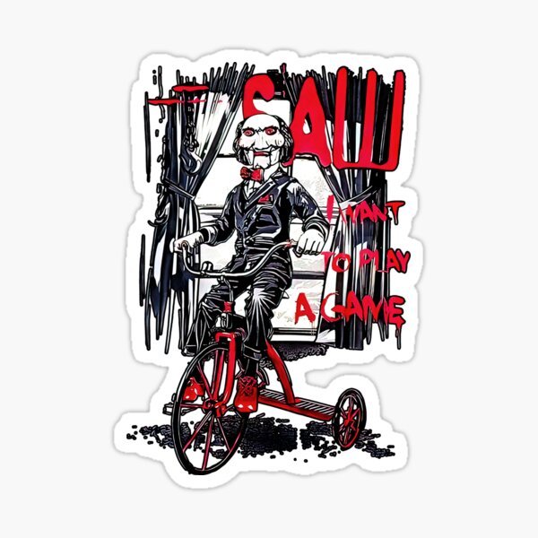 "Vintage Saw Jigsaw Horror Movie" Sticker for Sale by pavloskydelber ...