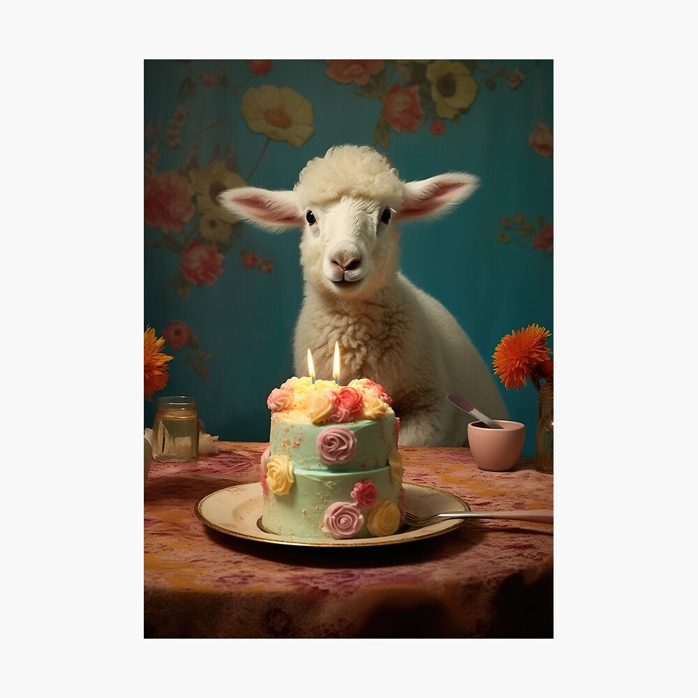 Memes De Cumpleaños De Ovejas Postal For Sale Con La Obra «Humor De