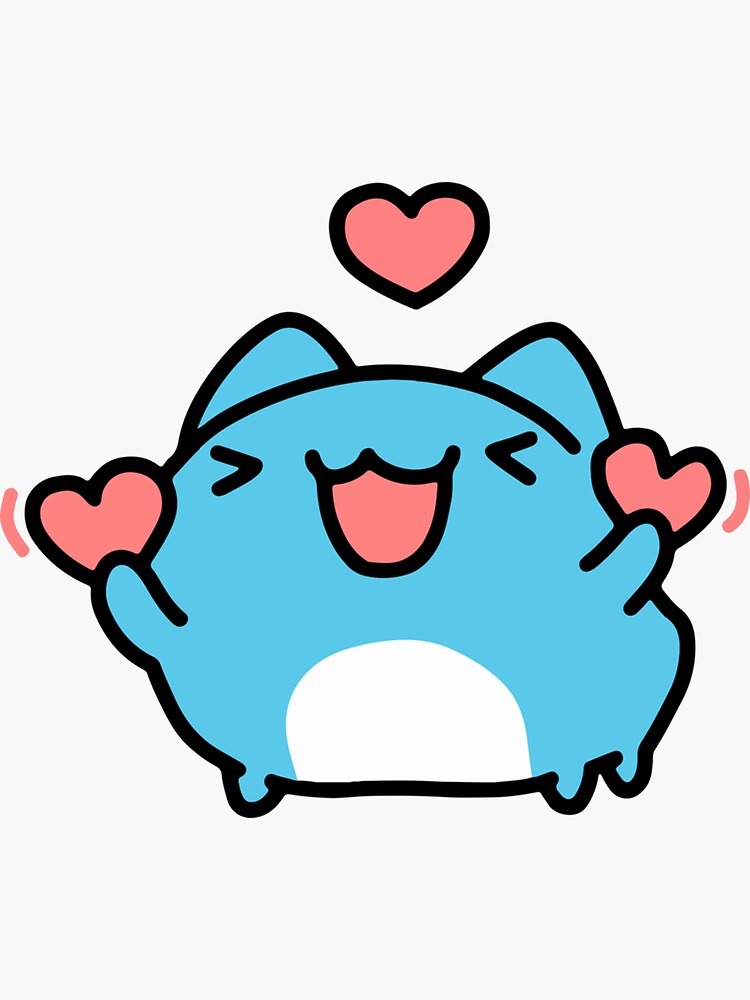 "Love Capoo cat, Bugcat capoo " Sticker for Sale by MonroeGter | Redbubble