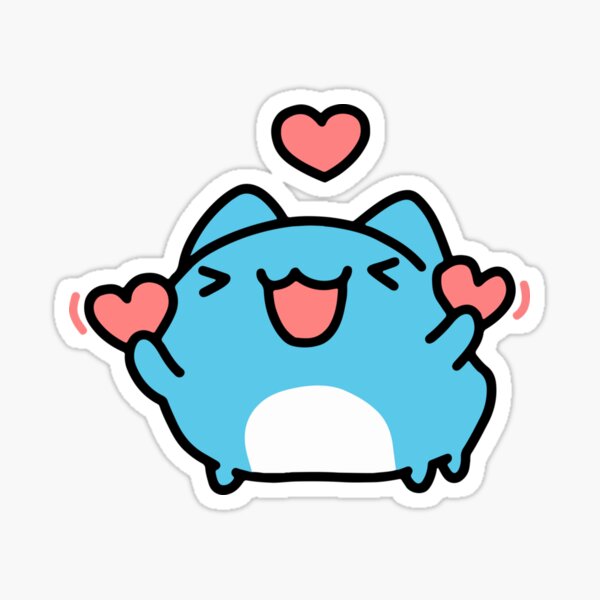"Love Capoo cat, Bugcat capoo " Sticker for Sale by MonroeGter | Redbubble