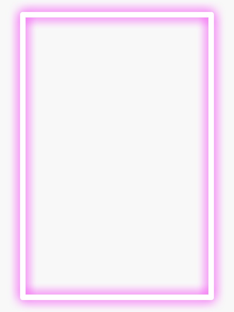 "Pink Glowing Neon Rectangle" Sticker for Sale by TerryBain | Redbubble