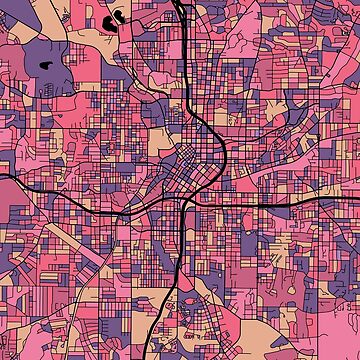 "Atlanta Map Pattern in Purple & Pink" Sticker for Sale by PatternMaps ...
