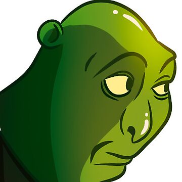 "Shrek Swamp Green Moss Kawaii Emoticon Funny Laugh Bad Art Disc Twit ...