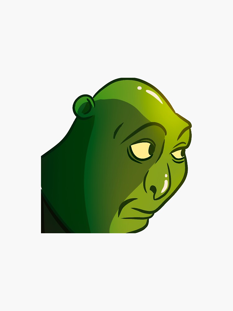 "Shrek Swamp Green Moss Kawaii Emoticon Funny Laugh Bad Art Disc Twit ...