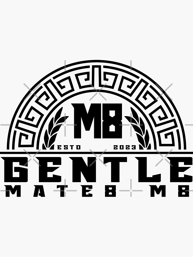 "Gentle Mate 8 Logo 2023" Sticker by Xbeatz | Redbubble