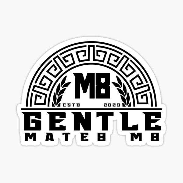 "Gentle Mate 8 Logo 2023" Sticker by Xbeatz | Redbubble