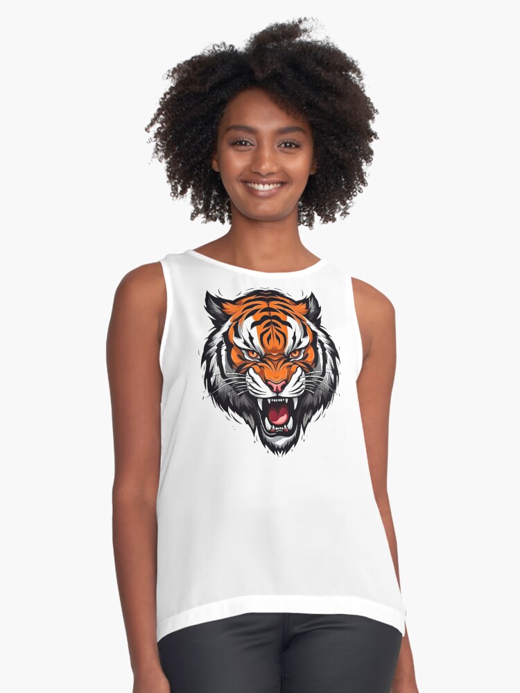 "Menacing Tiger" Sticker for Sale by eyestetix | Redbubble
