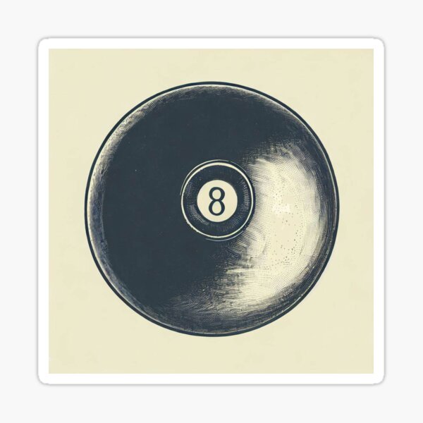 "8 ball" Sticker for Sale by Donkeh23 | Redbubble