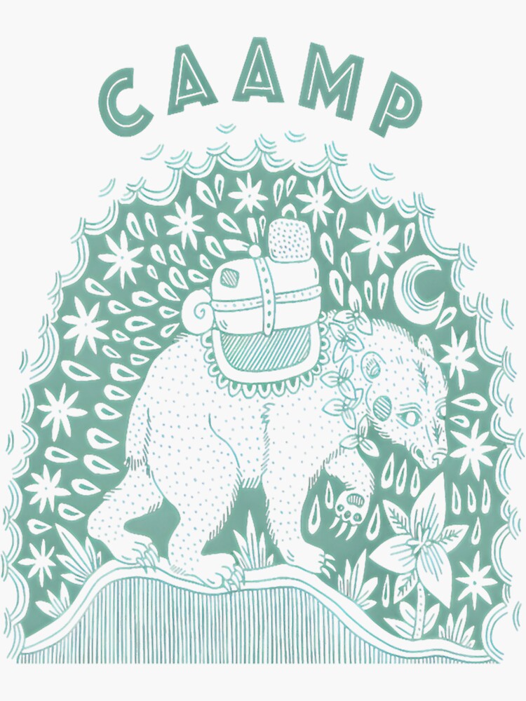 "Caamp bear " Sticker for Sale by scarlettarcher | Redbubble