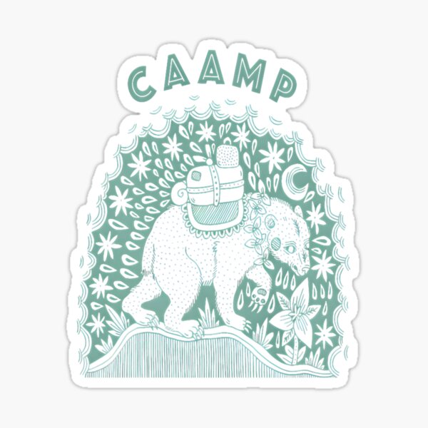 "Caamp bear " Sticker for Sale by scarlettarcher | Redbubble