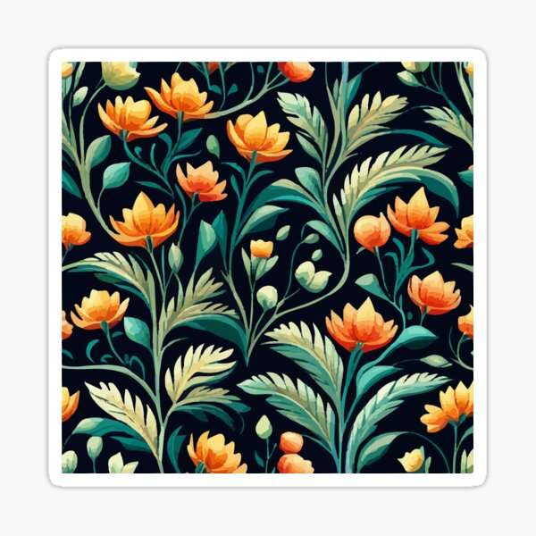 "Flowering Vines" Sticker for Sale by Vicky Brago-Mitchell® | Redbubble