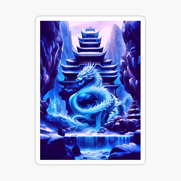 "Dragon Guards Qing Dynasty Temple" Sticker for Sale by QuackersWeb ...