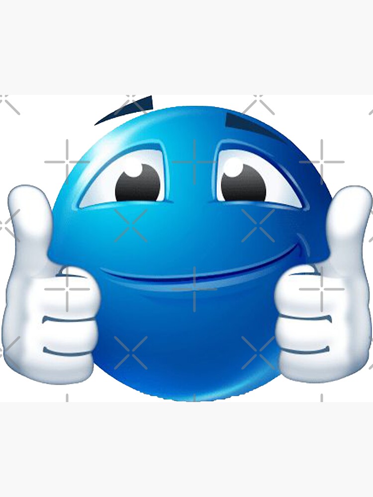 Emoticono De Cara Feliz Azul Cara Sonriente, Azul Con Emociones Emoji