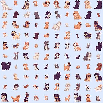 "100 dogs super pack *choose extra large*" Sticker for Sale by Yaragold ...