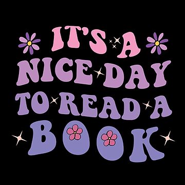 "it's a good day to read a book Groovy Library Reading saying " Sticker ...
