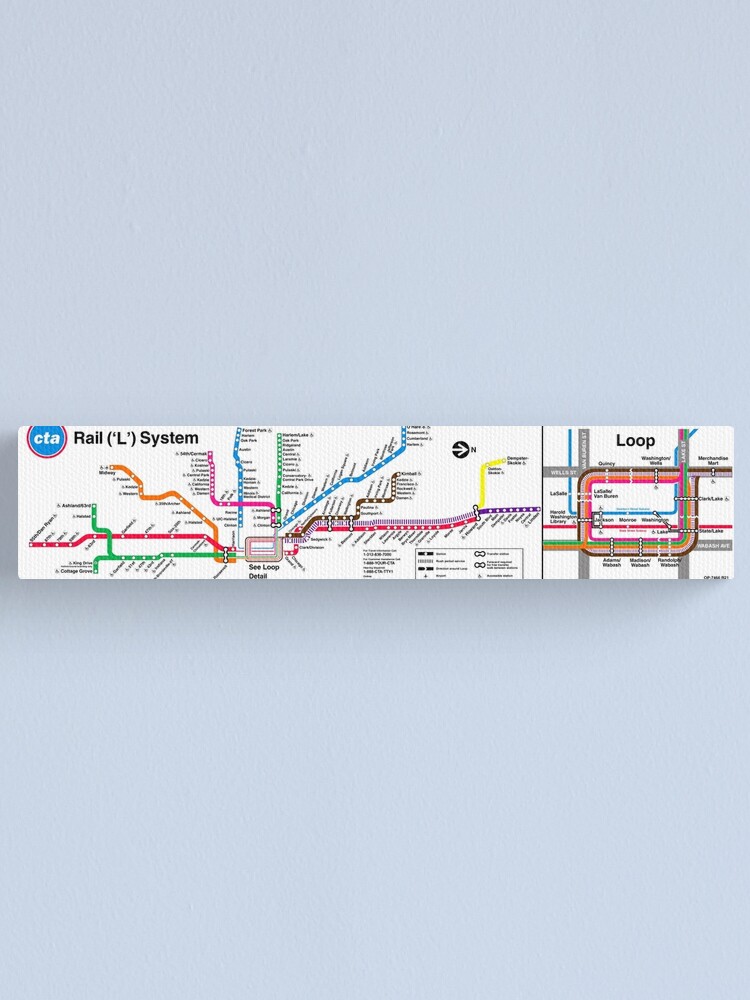 "CTA MAP - WHITE" Canvas Print by ThePigshark | Redbubble