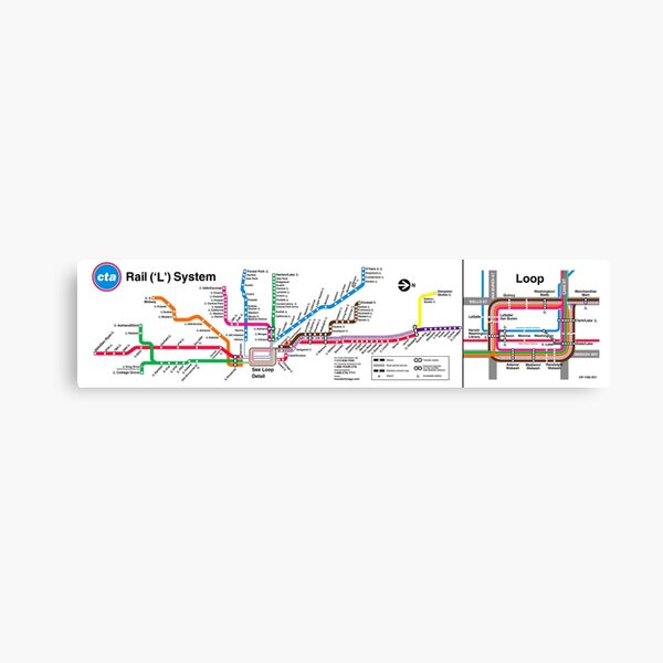 "CTA MAP - WHITE" Canvas Print by ThePigshark | Redbubble