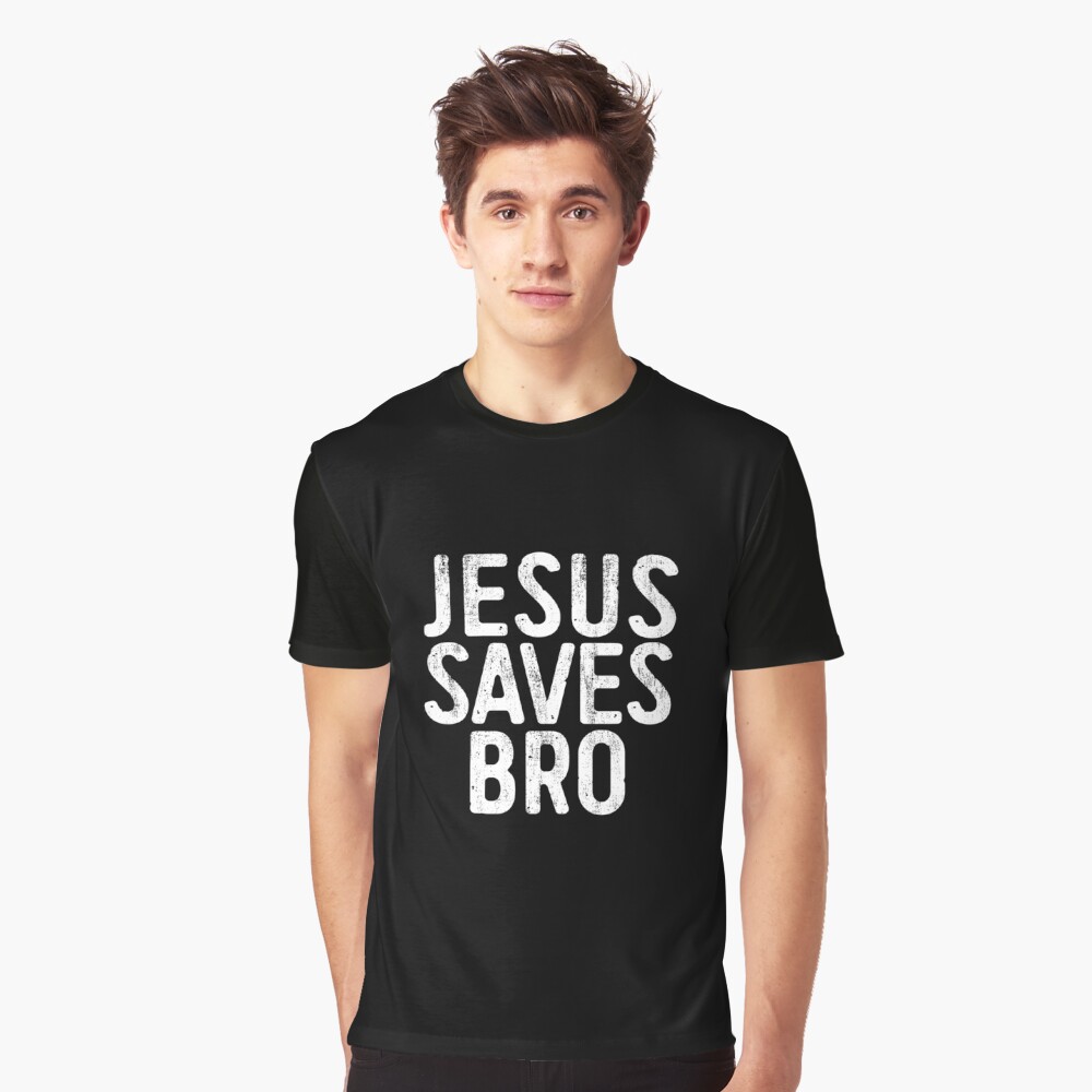 "Jesus Saves Bro" Sticker for Sale by deepstone | Redbubble
