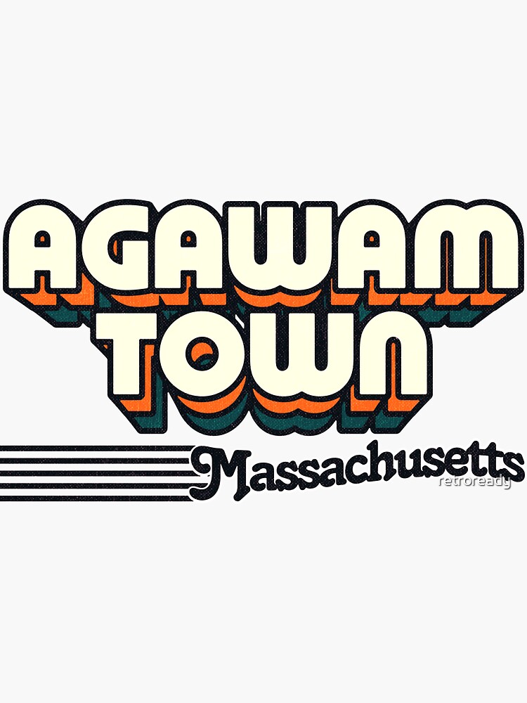 "Agawam Town, Massachusetts | Retro Stripes" Sticker for Sale by ...