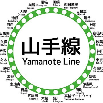 "Yamanote Line Route Map-山手線路線図-" Art Board Print for Sale by ...