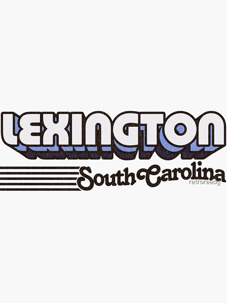 "Lexington, South Carolina | Retro Stripes" Sticker by retroready ...