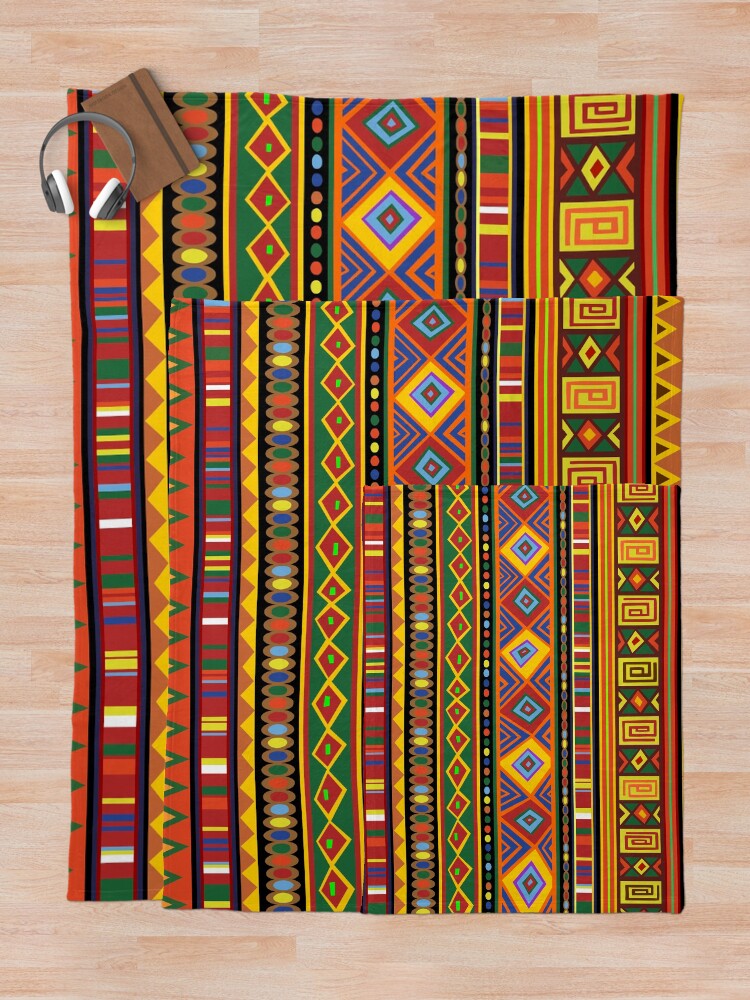 "Africa Ethnic Colorful Pattern Design" Throw Blanket by BluedarkArt ...