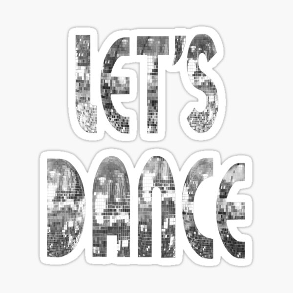 "70's Silver Disco Let's Dance " Sticker for Sale by Deborah Camp ...