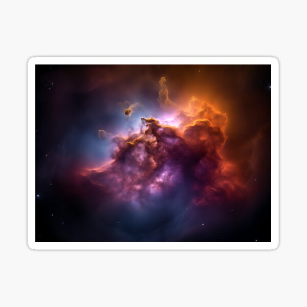 "Space Nebula Gas Cloud" Sticker for Sale by Random-AI | Redbubble