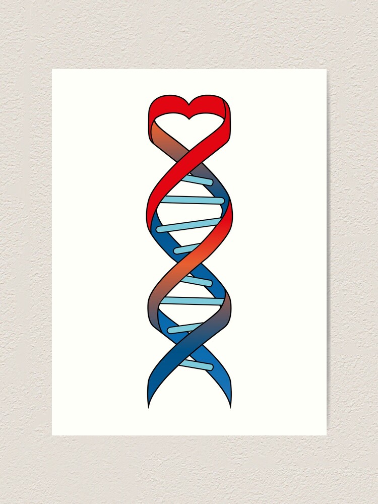 "DNA love science " Art Print by masatomio | Redbubble